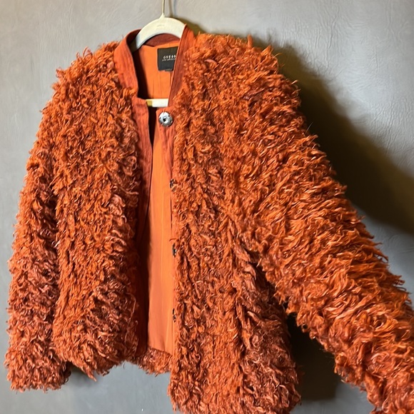 Guess | Jackets & Coats | Guess Burnt Orange Fur Jacket | Poshmark